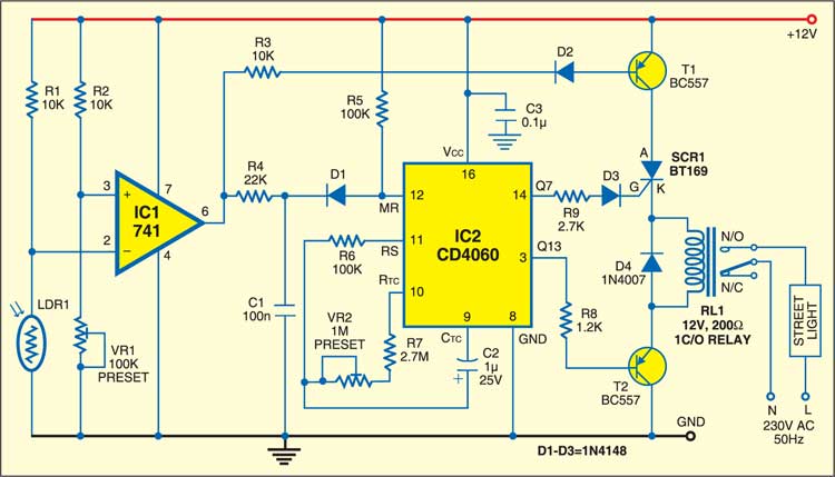 Light Control Circuit Diagram Automatic Lamp Dimmer Circuit Using
