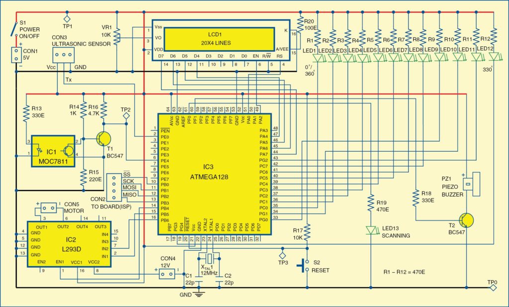 Microcontroller Based Ultrasonic Radar | Full Project with Source Code
