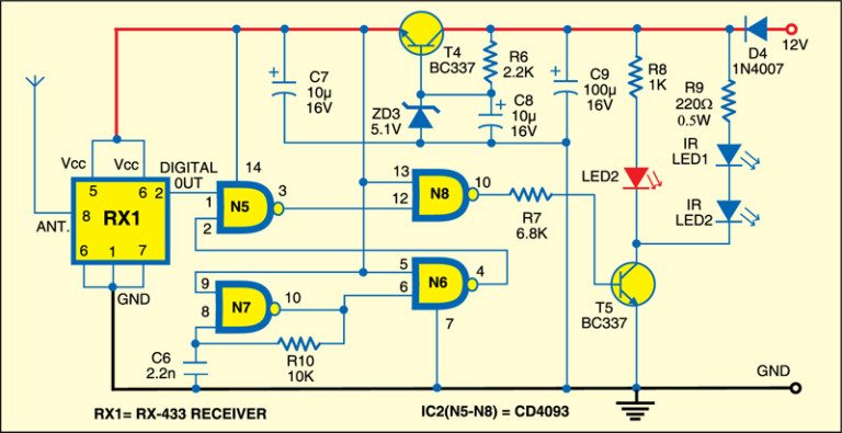 Wireless Extender For IR Remote Controls | Full Project Available