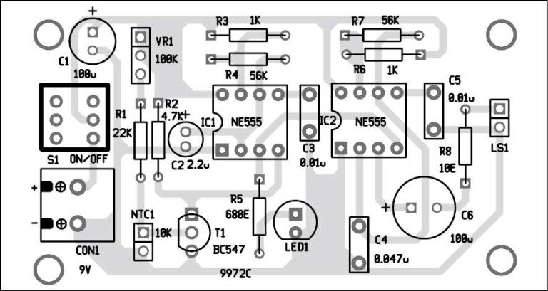 Thermistor Based Fire Alarm | Full Circuit Diagram Available