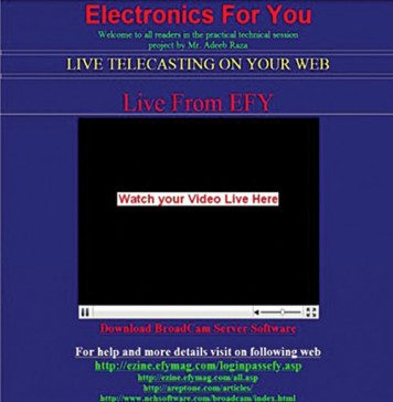 Live Telecasting on Your Web