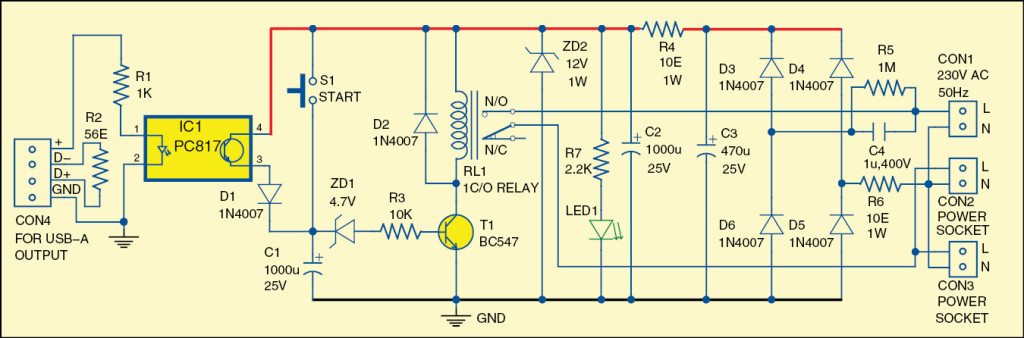 Automatic USB Controlled Power Switch | Full Project Available