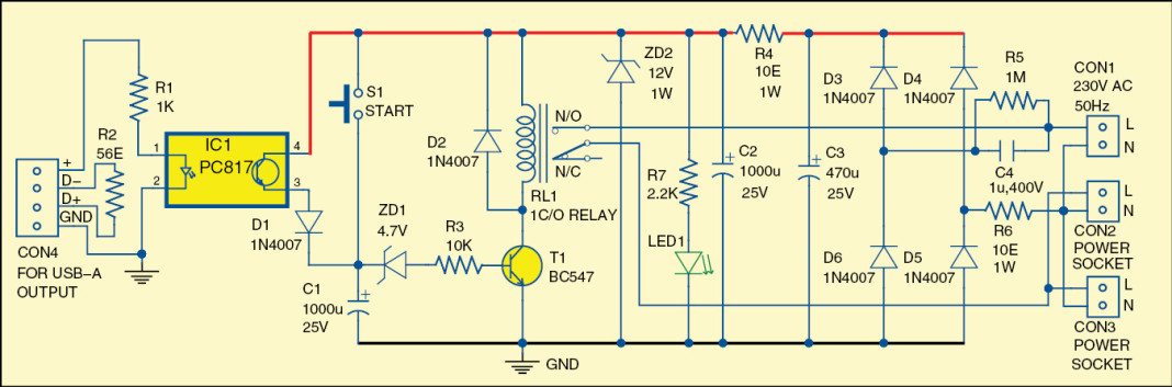 Automatic USB Controlled Power Switch | Full Project Available