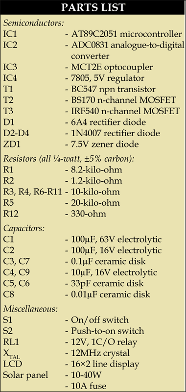 Microcontroller Based Solar Charger Full Project With Source Code