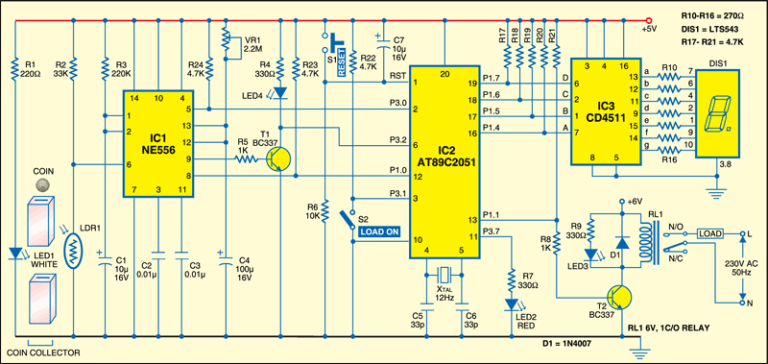 Put Coin And Draw Power | Full Circuit Explaination
