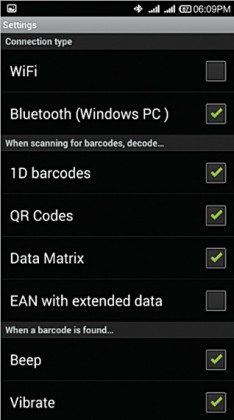 Android Smartphone as QR/Barcode Scanner | Software