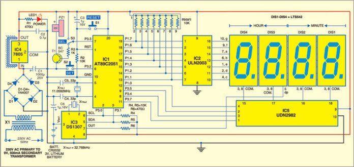 Microcontroller Based Clock Using DS1307 | Full Project Available