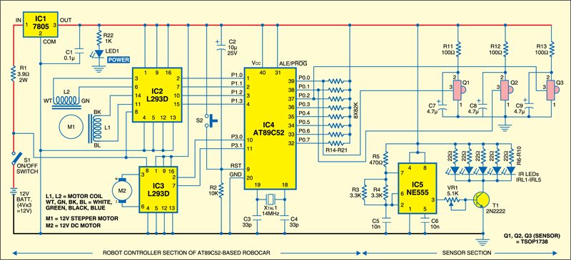 AT89C52-Based RoboCar | Full Electronics DIY Project