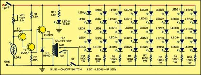 Infrared Illuminator | Detailed Circuit Diagram Available