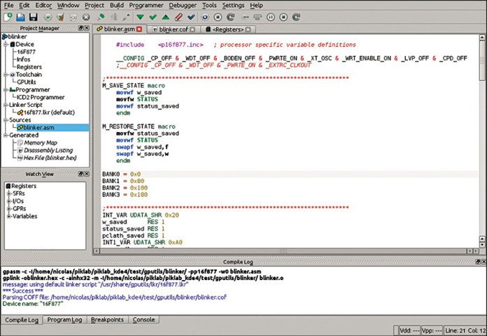 Piklab: An IDE for PIC Microcontroller