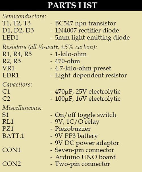 Arduino-Based Shadow Alarm