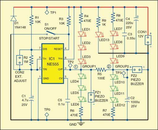 Versatile Audio-Visual Alarm | Full Electronics Project