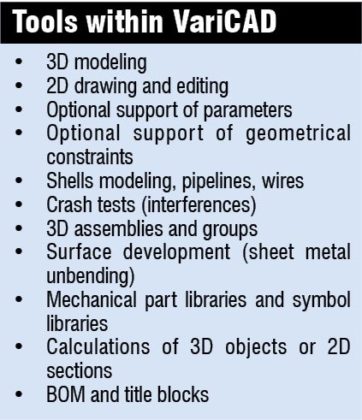 VariCAD: 3D/2D CAD Software