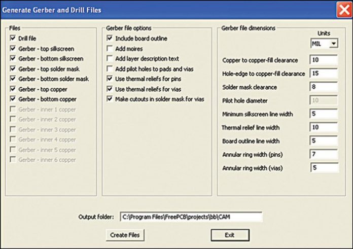 FreePCB Editor to Edit and Layout PCBs
