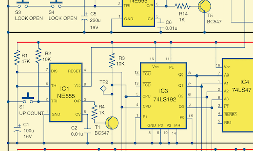 Automatic Room-lock and Lights circuit
