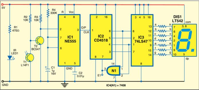 Versatile Object Counter Using 555 IC | Full Circuit Explaination
