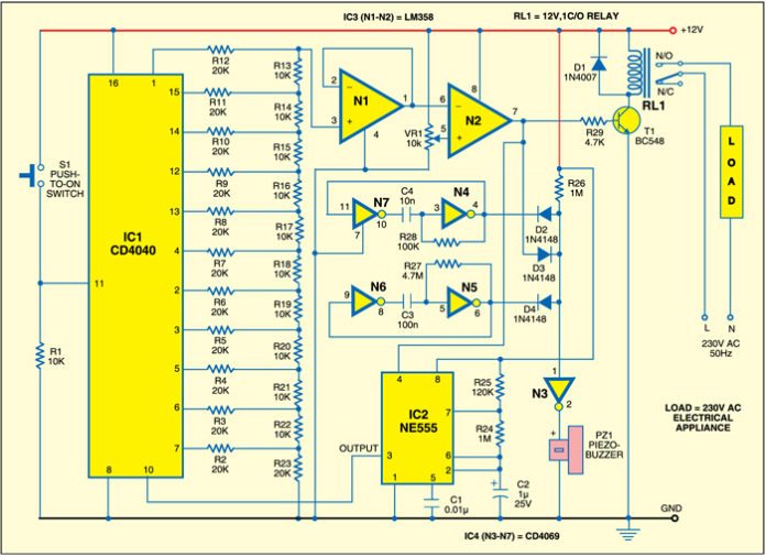 Linear Timer for General Use | Detailed Circuit Diagram Available