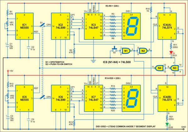 Digital Frequency Comparator | Detailed Circuit Diagram Available