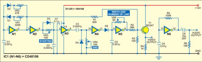 TV Pattern Generator | Detailed Circuit Diagram Available
