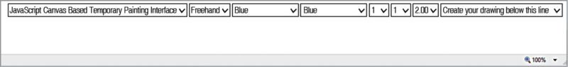 JavaScript Canvas Based Painting Interface