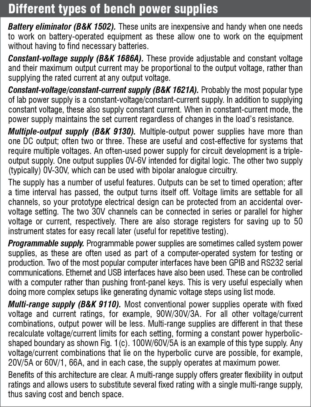 Choosing The Right Bench Power Supply