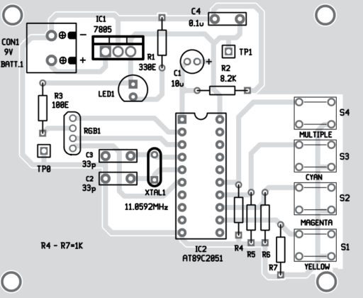 RGB Colour Generator | AT89C2051 MCU Based Project