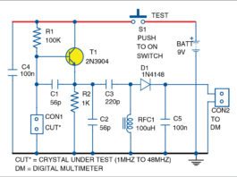 Portable Crystal Tester | Detailed Circuit Diagram Available