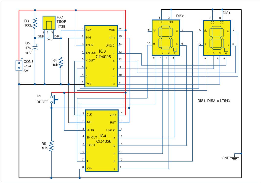 Simple Low Cost Visitor Counter | Detailed Project Available