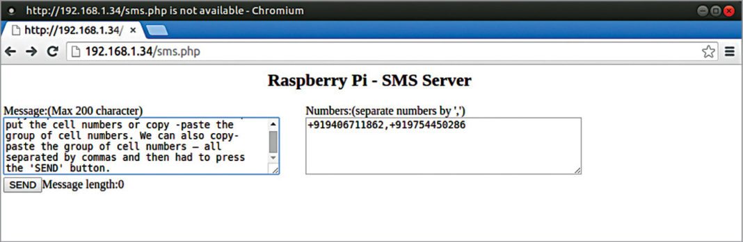 Raspberry Pi Based SMS Server | Detailed Project Available