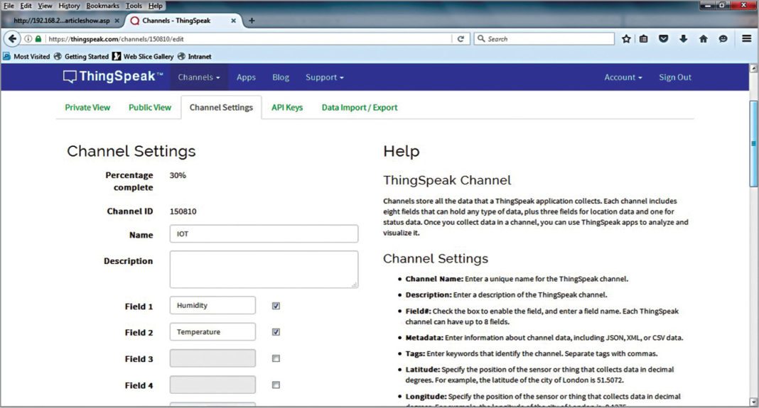 Humidity and Temperature Monitoring using Arduino with ESP8266