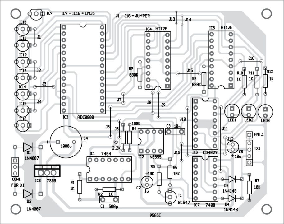 DIY Wireless Digital Thermometer For Multiple Sensors