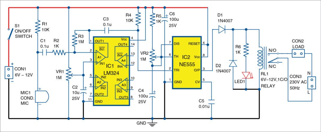 Sound Operated Timer | Full Circuit Diagram with Explanation