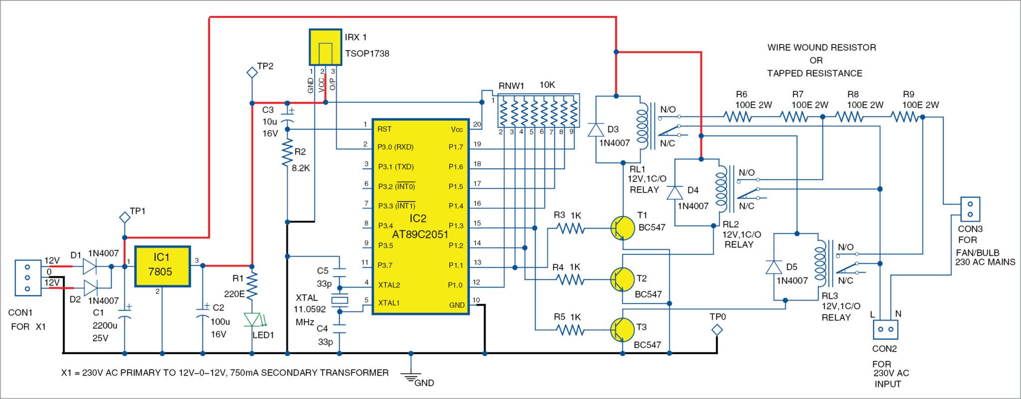 Remote-Controlled Smartfan Using AT89C2051 | Full Electronics Project