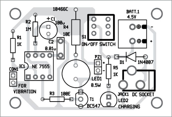 Vibration Sensor For Use as a Simple Surveillance System