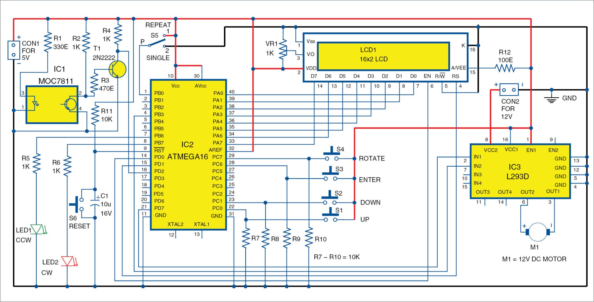 Auto Reversible DC Motor with Speed and Rotation Control | Full Project