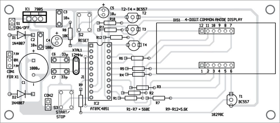 Stopwatch Circuit WIth Explaination | Full DIY Project