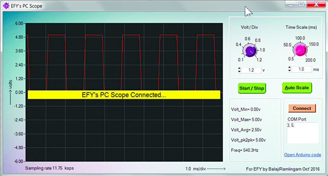 PC based Oscilloscope using Arduino | Full Electronics Project