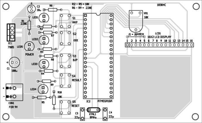 Voting machine using AVR microcontroller | Full Electronics Project