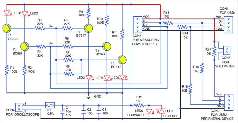 USB Interface Signal Monitoring Circuit | Full Project Available