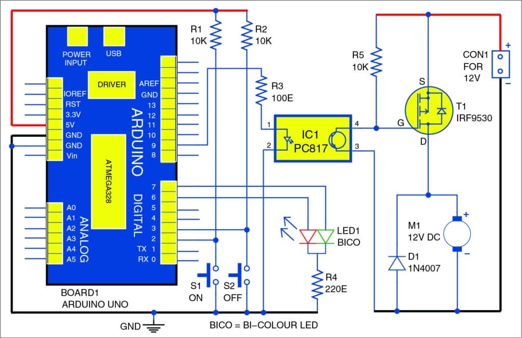 DC Motor Starter Using Arduino Uno | Full Project Available