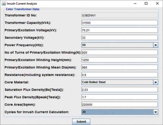 Analysis of Transformer Inrush Current Using Java | Inrush current analysis