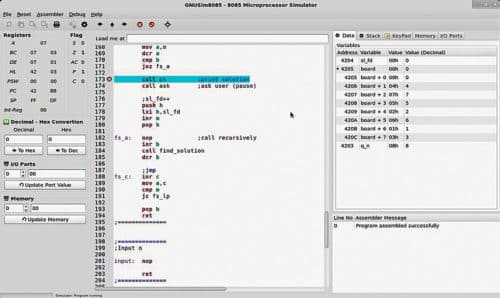 Simulating Your Intel Processor with GNUSim8085 | Software Review