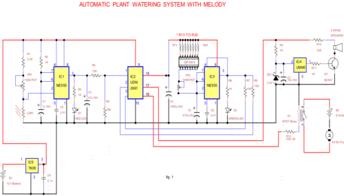 Automatic Plant Watering System with Melody