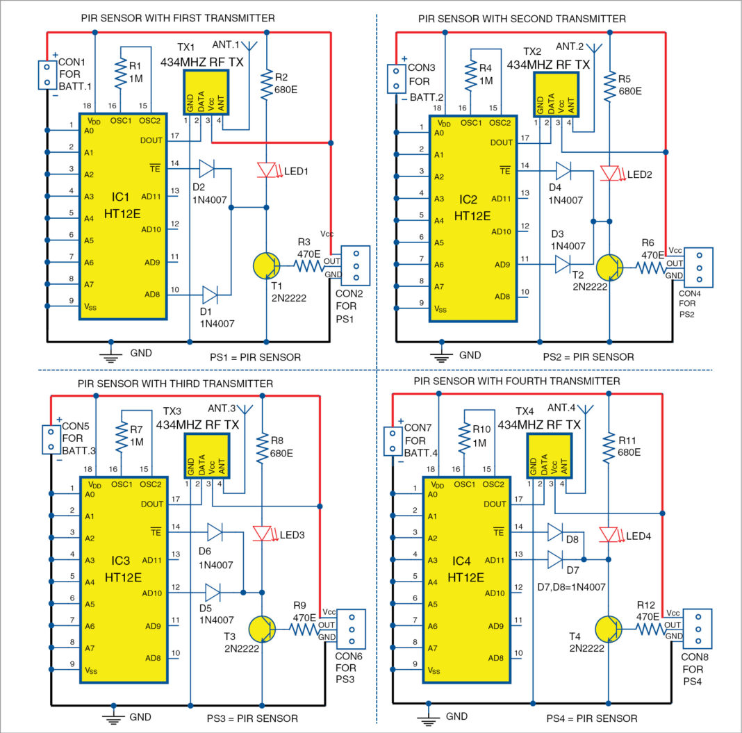 Wireless Security System Using PIR Sensors | Full Electronics Project