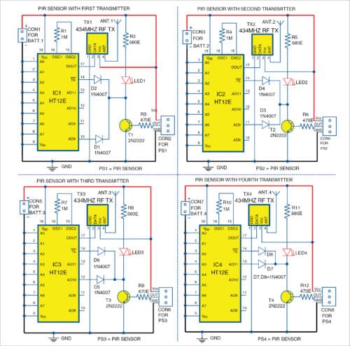 Wireless Security System Using PIR Sensors | Full Electronics Project