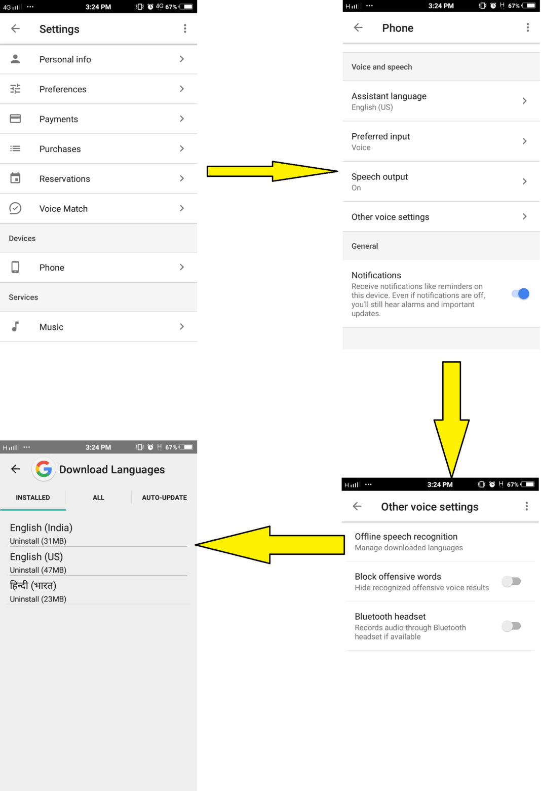 IoT Home Automation with Hindi Commands using Google