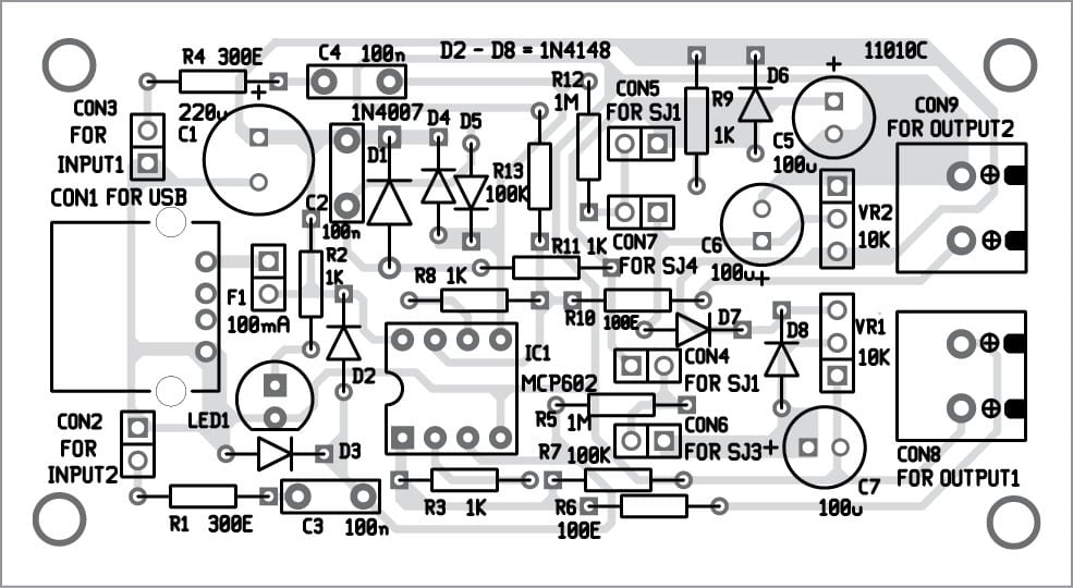 Dual Audio Level Shifter and Buffer for ADCs, MCU Kits & Arduino
