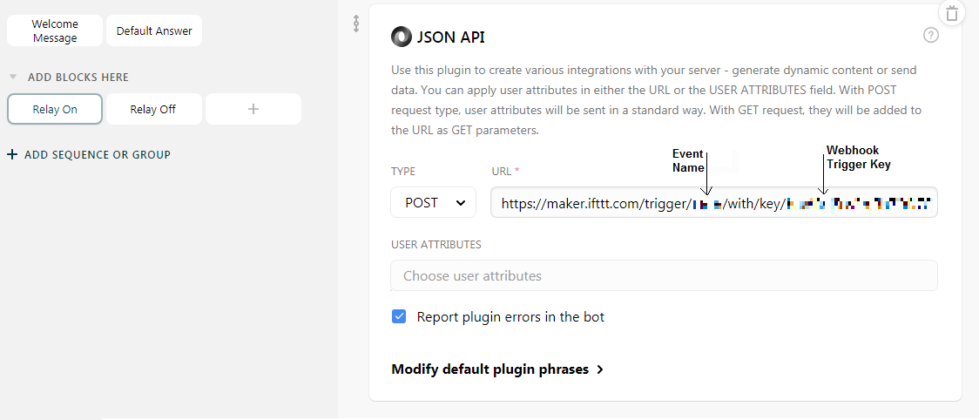 Chatbot with IoT using ESP8266 NodeMCU, FB Messenger with AI