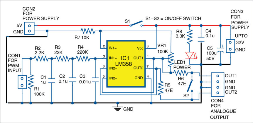 PWM-To-Analog Signal Converter | Electronics Mini Project