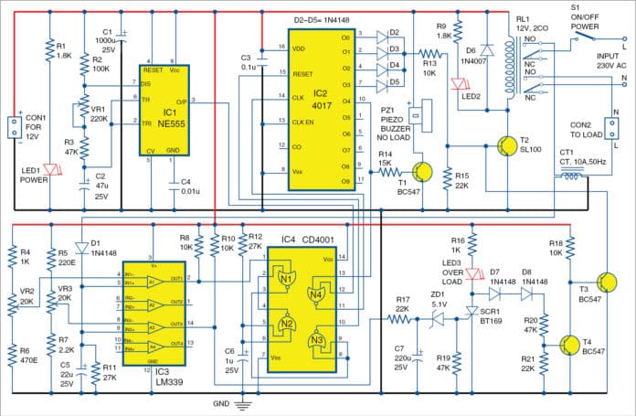 No-Load and Overload Protector for AC Motors | Full Electronics Project